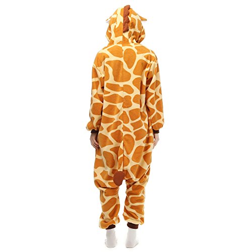 Amazocosplay Adult Giraffe Onesie Animal One Piece Cosplay Costume Pajamas,X-Large