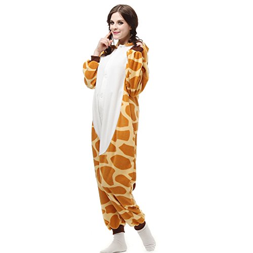 Amazocosplay Adult Giraffe Onesie Animal One Piece Cosplay Costume Pajamas,X-Large