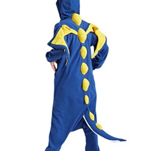 SAMGU Dragon Onesie Adult Halloween Christmas Animal Cosplay Costume One Piece Pajamas for Men Women Medium