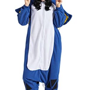 SAMGU Dragon Onesie Adult Halloween Christmas Animal Cosplay Costume One Piece Pajamas for Men Women Medium