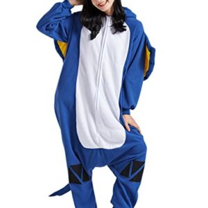 SAMGU Dragon Onesie Adult Halloween Christmas Animal Cosplay Costume One Piece Pajamas for Men Women Medium