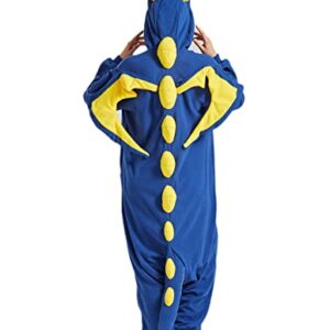 SAMGU Dragon Onesie Adult Halloween Christmas Animal Cosplay Costume One Piece Pajamas for Men Women Medium