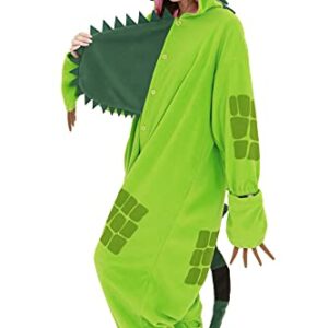 SAZAC Green Iguana Kigurumi - Onesie Jumpsuit Halloween Costume