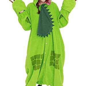 SAZAC Green Iguana Kigurumi - Onesie Jumpsuit Halloween Costume