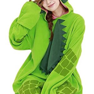 SAZAC Green Iguana Kigurumi - Onesie Jumpsuit Halloween Costume