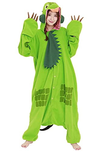 SAZAC Green Iguana Kigurumi - Onesie Jumpsuit Halloween Costume