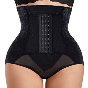 ZOPEUSI Women Waist Trainer Panties Butt Lifter Shapewear High Waist Double Tummy Control Shorts Slim Body Shaper… Black