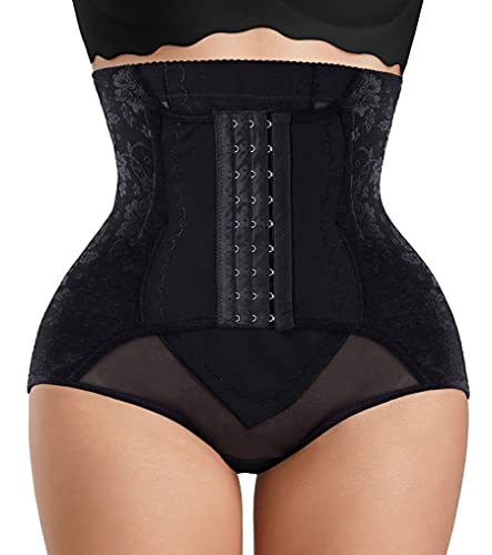 ZOPEUSI Women Waist Trainer Panties Butt Lifter Shapewear High Waist Double Tummy Control Shorts Slim Body Shaper… Black