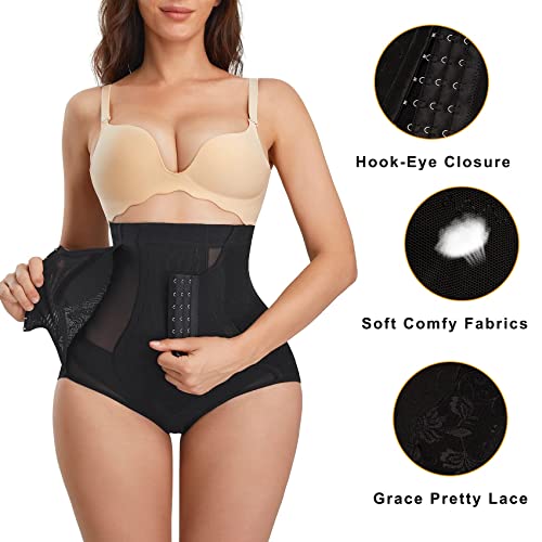 ZOPEUSI Women Waist Trainer Panties Butt Lifter Shapewear High Waist Double Tummy Control Shorts Slim Body Shaper… Black