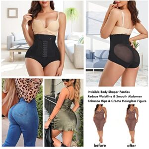 ZOPEUSI Women Waist Trainer Panties Butt Lifter Shapewear High Waist Double Tummy Control Shorts Slim Body Shaper… Black