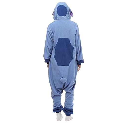 EunWow Unisex Adult Novelty One-Piece Cosplay Animal Pajamas Sleepwear Homewear Halloween for Women men L