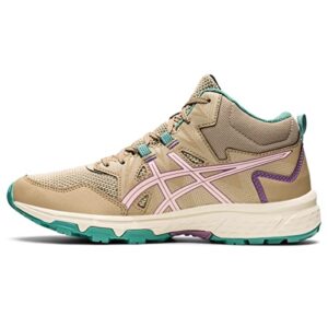 asics women's gel-venture 8 mid top running shoes, 8.5, wood crepe/rosequartz