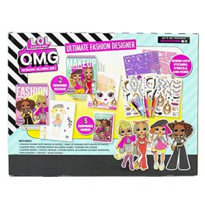 L.O.L. Surprise! O.M.G. Ultimate Fashion Designer by Horizon Group USA, Color & Create Outfits & Make-Up Looks for The O.M.G. Sisters, Includes 2 Sketchbooks, 5 Surprises, Stickers, Stencils & More