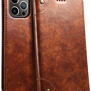 SINIANL Compatible with iPhone 13 Leather Case, iPhone 13 Wallet Folio Case Book Design with Magnetic Closure Kickstand Card Slots Flip Cover for iPhone 13 6.1 inch 2021 Khaki