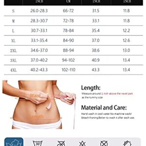 TELALEO Neoprene Waist Trainer for Women - Slimming Body Shaper - 2 Hot Waist Trimmer Cincher Sweat Belt - Tummy Control Corset Girdle Deep Black Medium02