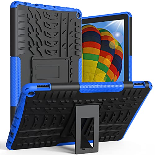 ROISKIN for Fire HD 10 Tablet Case 11th Generation 2021 and Amazon Fire HD10 Plus Case, Heavy Duty Dual Layer Shockproof Impact Resistance Protective Case with Kickstand for Kids