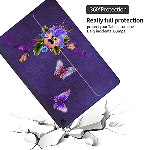 Case Fits Kindle Fire 7 Tablet (9th /7th /5th Gen, 2019 2017 2015),Premium PU Leather Multiple Viewing Angles Folding Stand Shell Cover with Auto Wake/Sleep