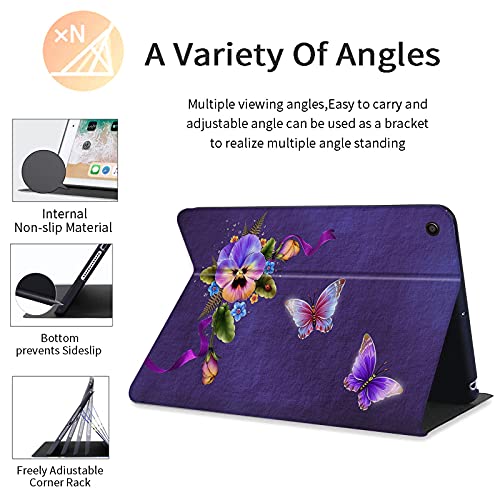 Case Fits Kindle Fire 7 Tablet (9th /7th /5th Gen, 2019 2017 2015),Premium PU Leather Multiple Viewing Angles Folding Stand Shell Cover with Auto Wake/Sleep