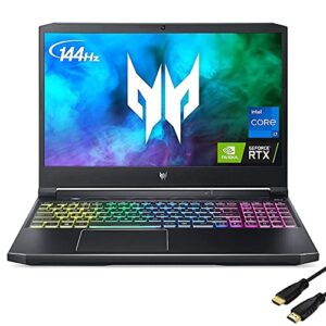 acer predator helios 300 gaming laptop, intel i7-11800h, nvidia geforce rtx 3060 gpu, 15.6" fhd 144hz 3ms ips display, 32gb ddr4 3200mhz ram, 1tb ssd, 1tb hdd, wifi6, rgb kb, win10 h(ph315-54-760s)