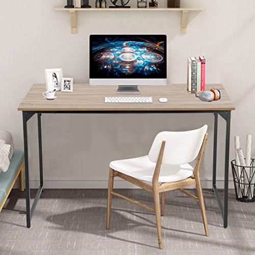 PayLessHere Computer Desk 47'', Modern Writing Desk, Simple Study Table, Industrial Office Desk, Sturdy Laptop Table for Home Office, Nature