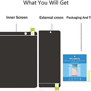 Treonca For Samsung Galaxy Z Fold 3 5G Privacy Screen Protector Anti-Peeping Nano Soft Film Outer Screen+Inner Screen Anti-Peeping Soft film Anti-Spy Protective Film