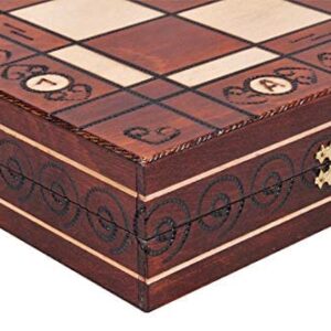 Chess and games shop Muba Amber 6EF Handmade Wooden Chess Set 21 Inch Board with Chessmen- Storage Box to Store All The Pieces