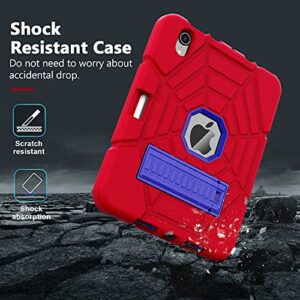 Grifobes Case for iPad Mini 6, for iPad Mini 6th Generation, Heavy Duty Shockproof Rugged Cover with Pencil Holder Stand, Protective Mini 6th Gen 8.3 inch 2021 Case for Kids Boys (Red+Blue)