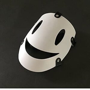 UIZPR Halloween Party Anime white Smile Mask Cosplay Costume Props Resin Masks adult size (White)