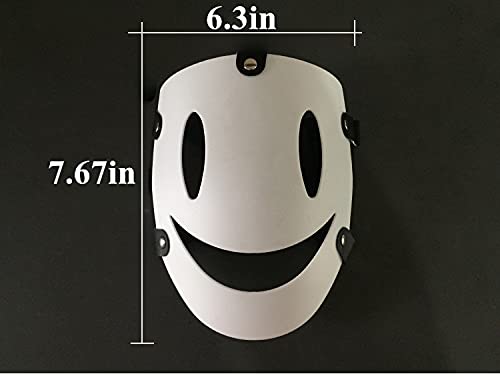 UIZPR Halloween Party Anime white Smile Mask Cosplay Costume Props Resin Masks adult size (White)