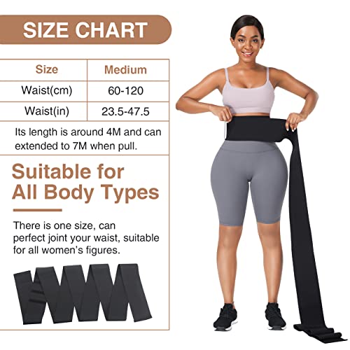 FeelinGirl Waist Trainer for Women Snatch Bandage Tummy Wrap Plus Size Workout Waist Trimmer for Gym Sport Bandage Wrap