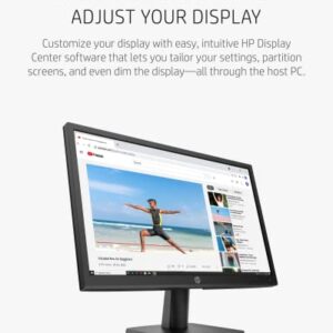 HP V223ve FHD Monitor, 1080p VA Display,75Hz Refresh Rate, 21.5-inch Computer Screen,TÜV certified Low Blue Light Mode, Ergonomic Tilt,3000:1 Contrast Ratio,HDMI & VGA Ports,VESA Mounting (2021),Black