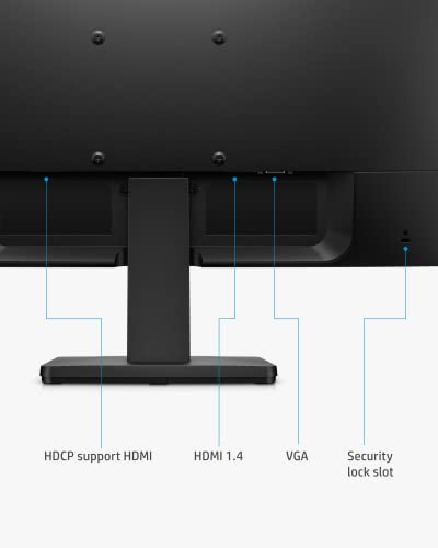 HP V223ve FHD Monitor, 1080p VA Display,75Hz Refresh Rate, 21.5-inch Computer Screen,TÜV certified Low Blue Light Mode, Ergonomic Tilt,3000:1 Contrast Ratio,HDMI & VGA Ports,VESA Mounting (2021),Black