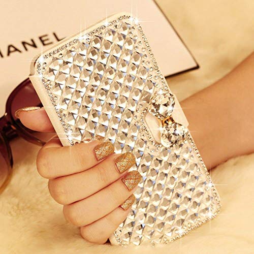 Bonitec Compatible with iPhone 13 Wallet Case for Women Luxury Cute Shiny Bling Glitter Bowknot Crystal Diamond Rhinestone Wallet Flip Stand Kickstand Protective Full Body Cover with Card Slot