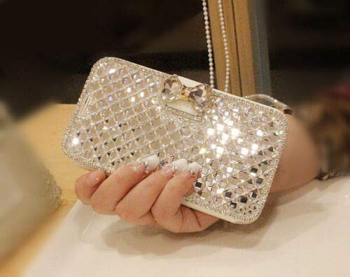 Bonitec Compatible with iPhone 13 Wallet Case for Women Luxury Cute Shiny Bling Glitter Bowknot Crystal Diamond Rhinestone Wallet Flip Stand Kickstand Protective Full Body Cover with Card Slot