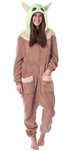 star wars the mandalorian adult the child grogu kigurumi union suit pajama for men and women (l/xl) multi