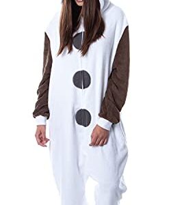 Disney Frozen Adult Olaf Kigurumi Costume Union Suit Pajama For Men Women (L/XL) White