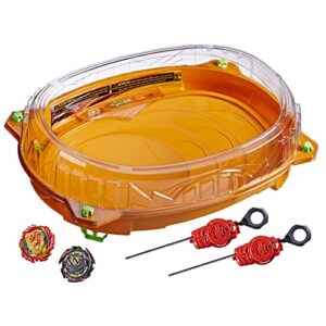 beyblade burst quaddrive cosmic vector battle set - battle game set with beystadium, 2 battling top toys and 2 launchers for ages 8 and up