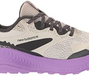 New Balance Women's DynaSoft Nitrel V5 Trail Running Shoe, Timberwolf/Phantom/Electric Purple, 8 Wide