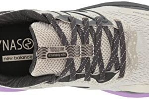 New Balance Women's DynaSoft Nitrel V5 Trail Running Shoe, Timberwolf/Phantom/Electric Purple, 8 Wide