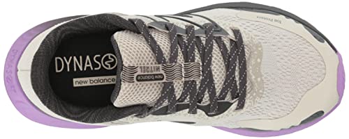 New Balance Women's DynaSoft Nitrel V5 Trail Running Shoe, Timberwolf/Phantom/Electric Purple, 8 Wide