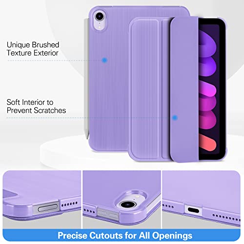 ProCase iPad Mini 6 Case 2021 8.3 Inch iPad Mini 6th Generation Cases, Slim Stand Trifold Smart Cover for 2021 iPad Mini 6th Gen 8.3” Model A2567 A2568 A2569 -Purple