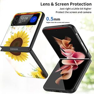 Galaxy Z Flip 3 Case,for Samsung Z Flip 3 Case,Ultra Slim Hard PC Shookproof Folding Protective Cover for Samsung Galaxy Z Flip 3 5G 2021,Sunflowers