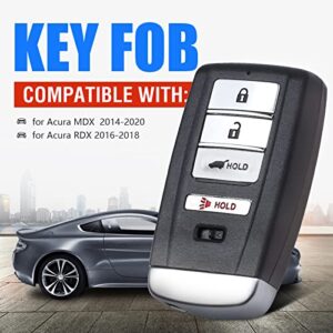 Keymall Car Smart Key Fob Keyless Entry Remote Key Replacement for Acura MDX 2014-2020 for Acura RDX 2016-2018 (FCC ID:KR5V1X P/N:A2C32523200) ID47 Chip 4 Buttons