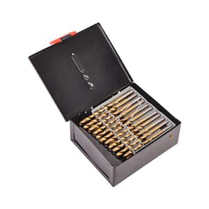 60pc Drill Bit Set M2 HSS High Speed Steel Bits Numbered #1-60 Metal Case