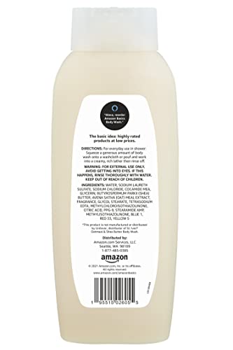 Amazon Basics Shea Butter & Oatmeal Body Wash, 24 Fl Oz