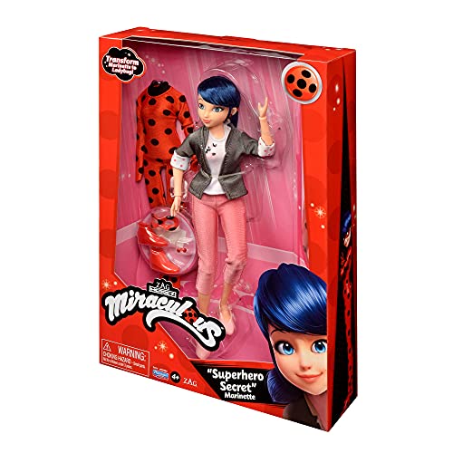 Miraculous Cat Ladybug Superhero Secret Marinette with Ladybug Fashion Outfit by Playmates Toys