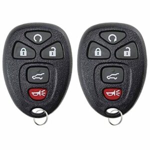 2x keylessoption remote key fob for gm (15913415, 25839476, ouc60270)