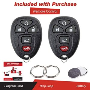 2X KeylessOption Remote Key Fob for GM (15913415, 25839476, OUC60270)