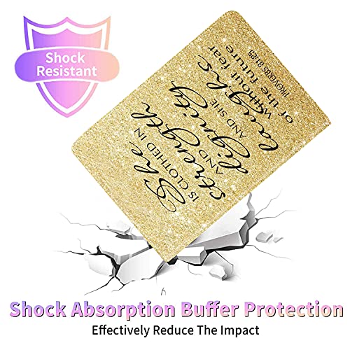 Case for New iPad Mini 6 2021 (6th Generation), Multi-Angle View Adjustable Stand Auto Wake/Slee for iPad Mini 6th Gen 8.3 Inch ,Proverbs 31:25,Bible Verse Gold Sparkles Glitter