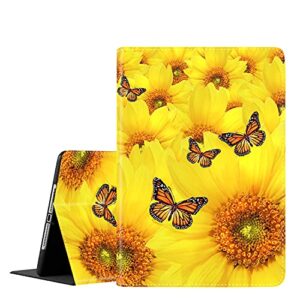 case for new ipad mini 6 2021 (6th generation), multi-angle view adjustable stand auto wake/slee for ipad mini 6th gen 8.3 inch ,sunflower design